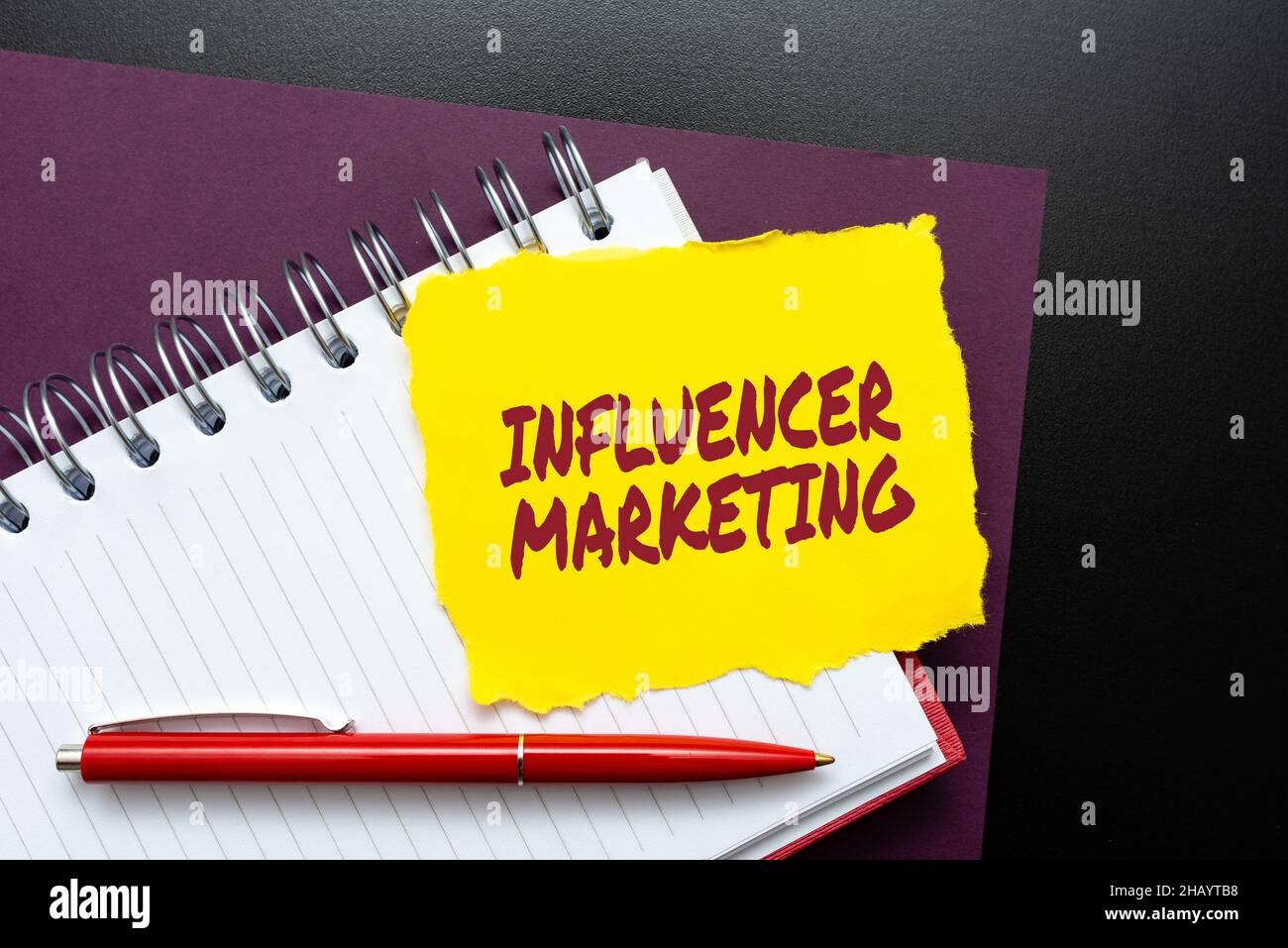 Hand writing sign Influencer Marketing. Word Written on Endorser who ...