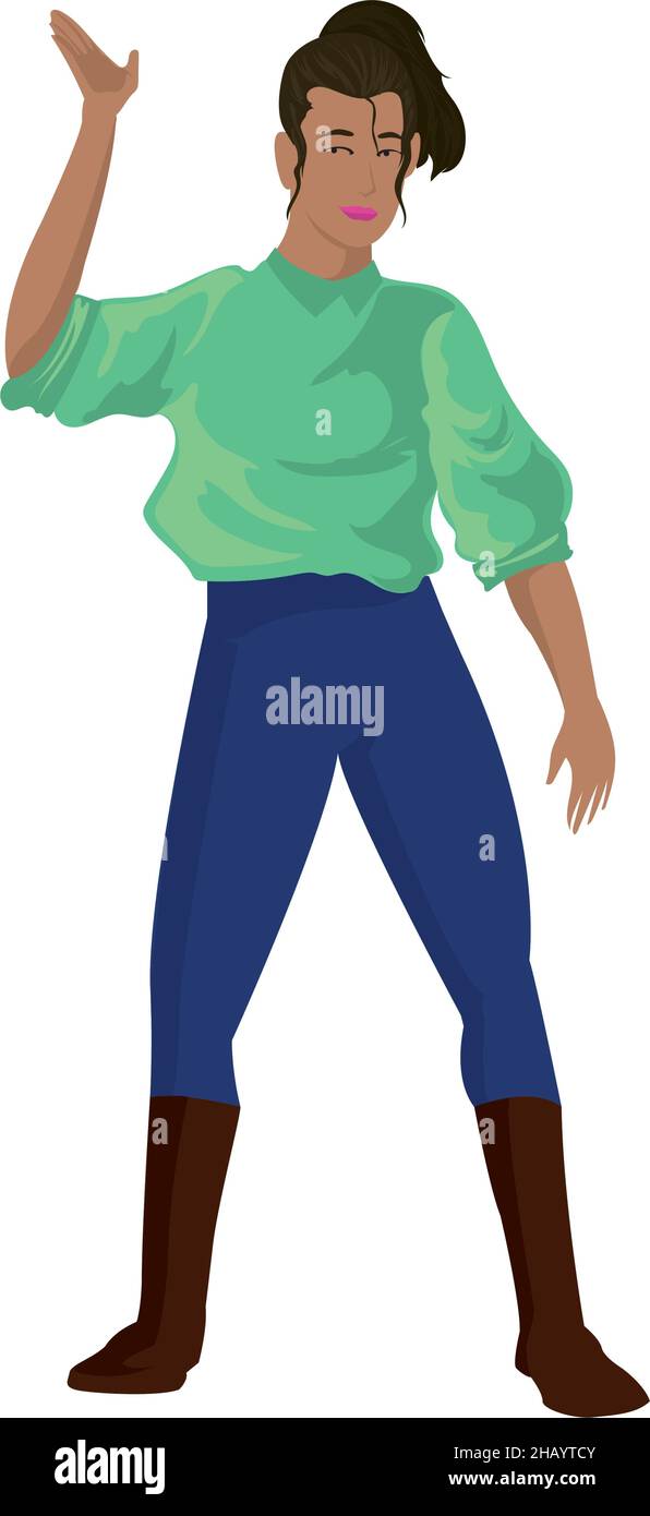 empower girl illustration over white Stock Vector Image & Art - Alamy