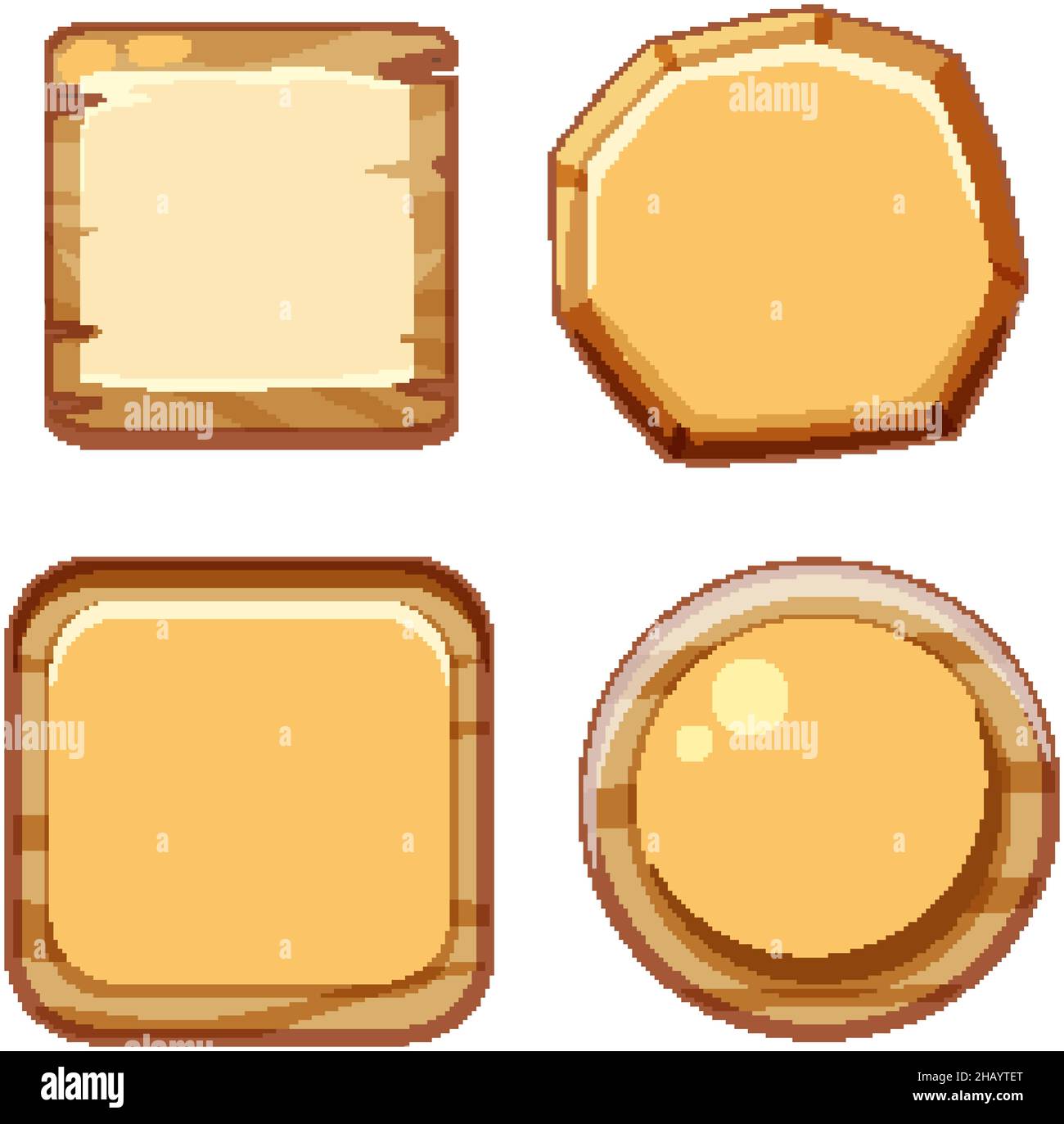 Set of different empty wooden board illustration Stock Vector Image ...