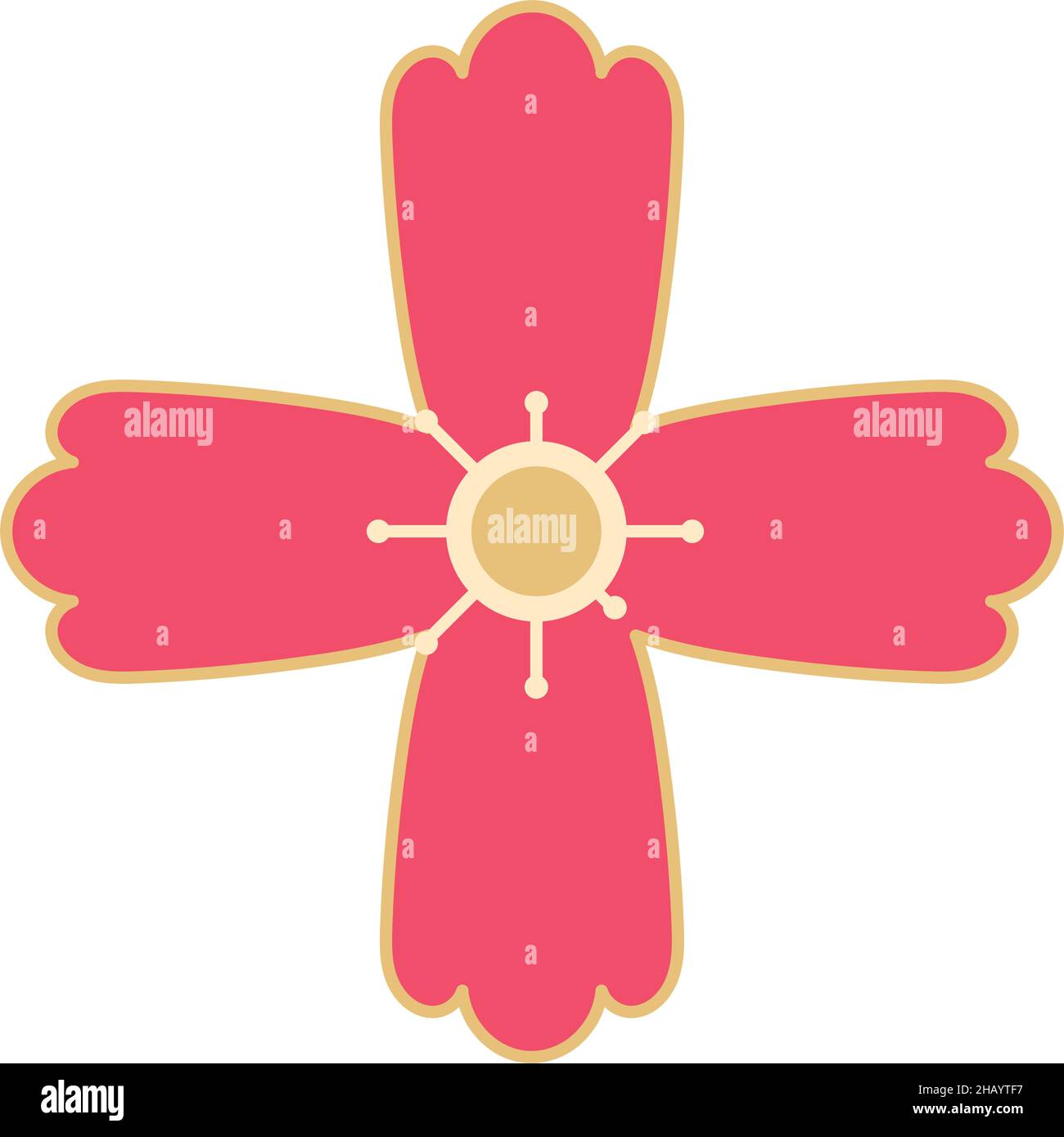 pink flower icon on white background Stock Vector Image & Art - Alamy