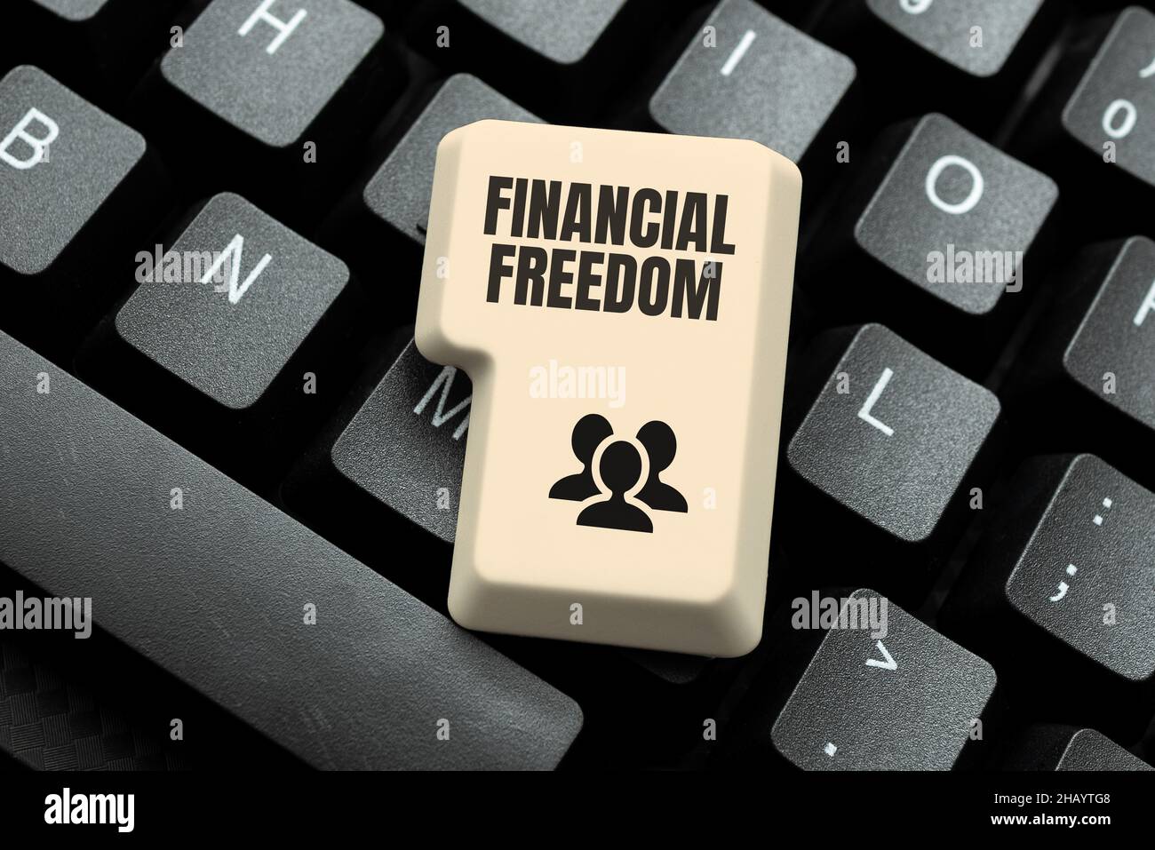 Conceptual display Financial Freedom. Business concept Having money ...