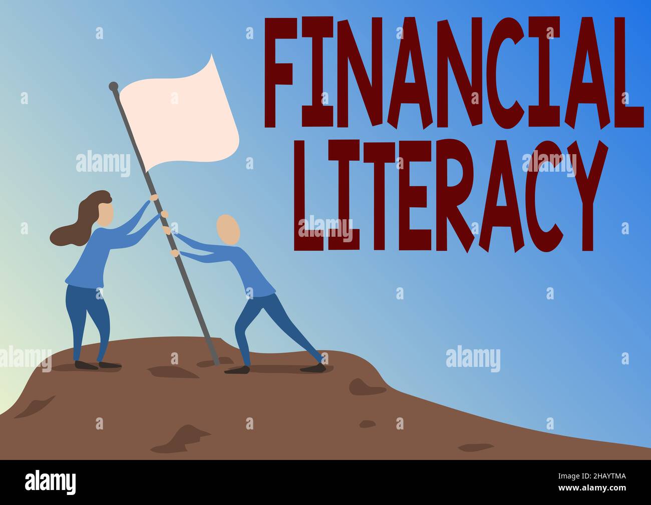 Text caption presenting Financial Literacy. Concept meaning Understand ...