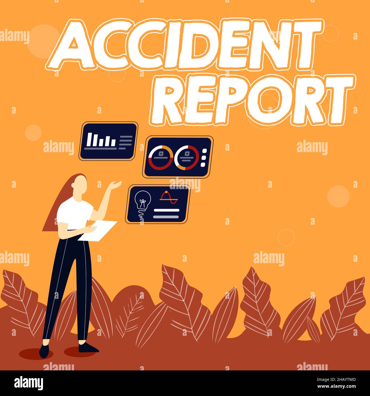 Text sign showing Accident Report. Concept meaning A form that is ...