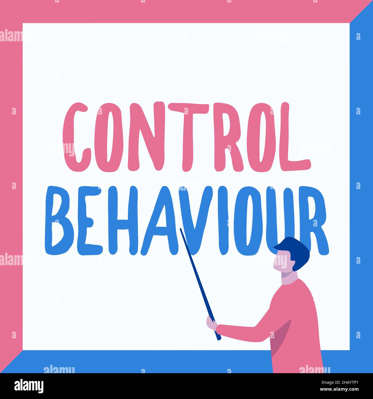 Text showing inspiration Control Behaviour. Word for Exercise of ...