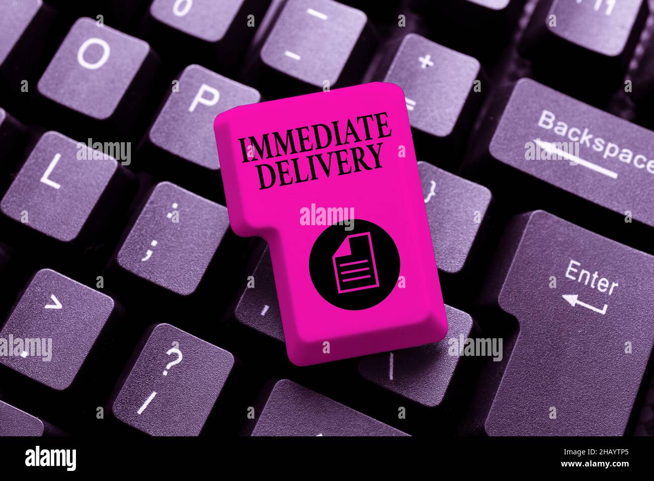Text caption presenting Immediate Delivery. Conceptual photo Send it ... Text caption presenting Immediate Delivery. Conceptual photo Send it ...