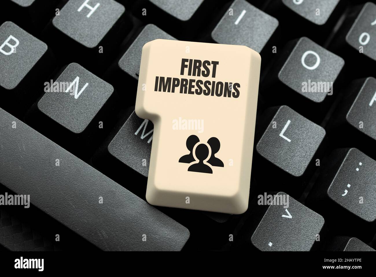 Text showing inspiration First Impressions. Concept meaning What a ...