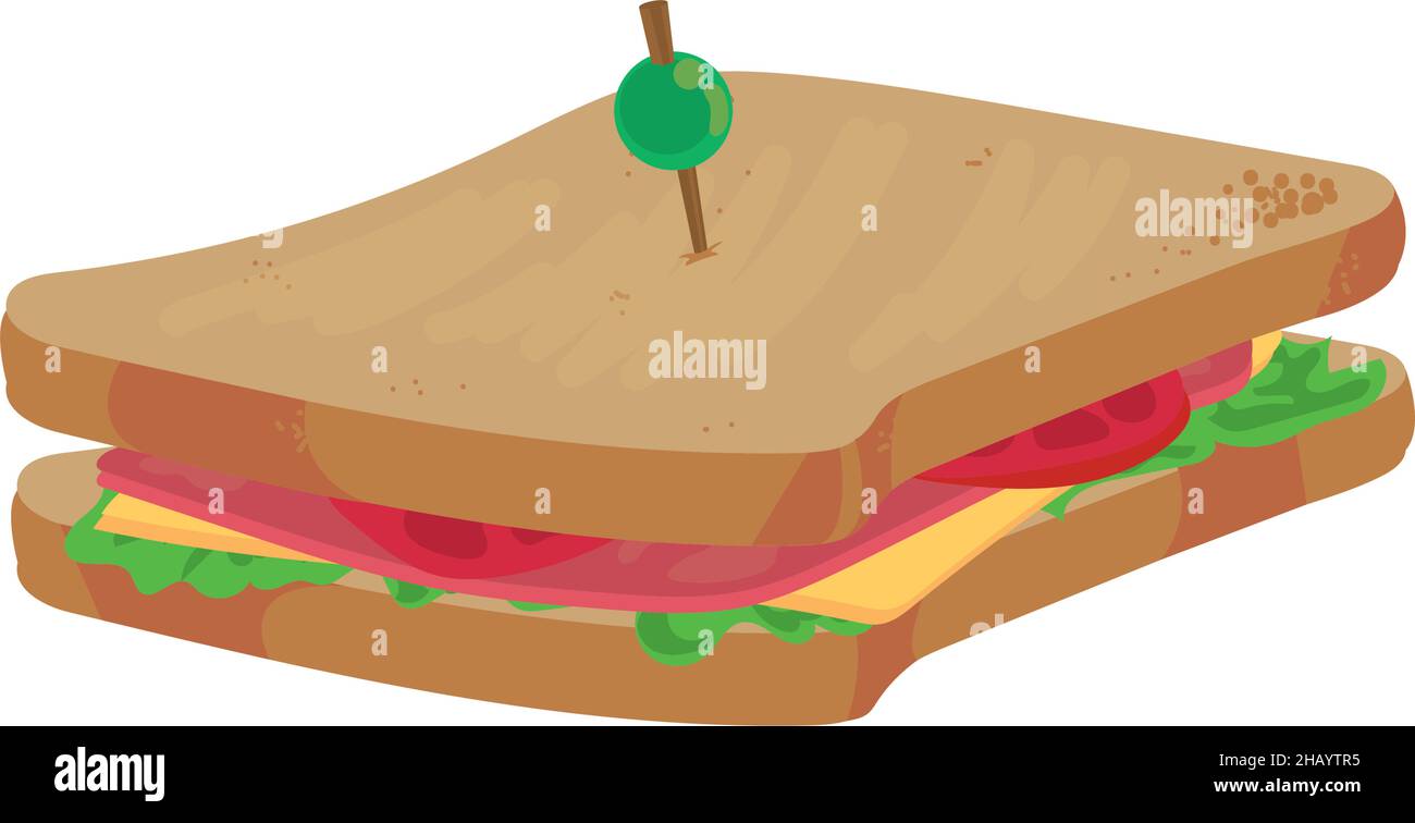 ham sandwich design over white Stock Vector Image & Art - Alamy