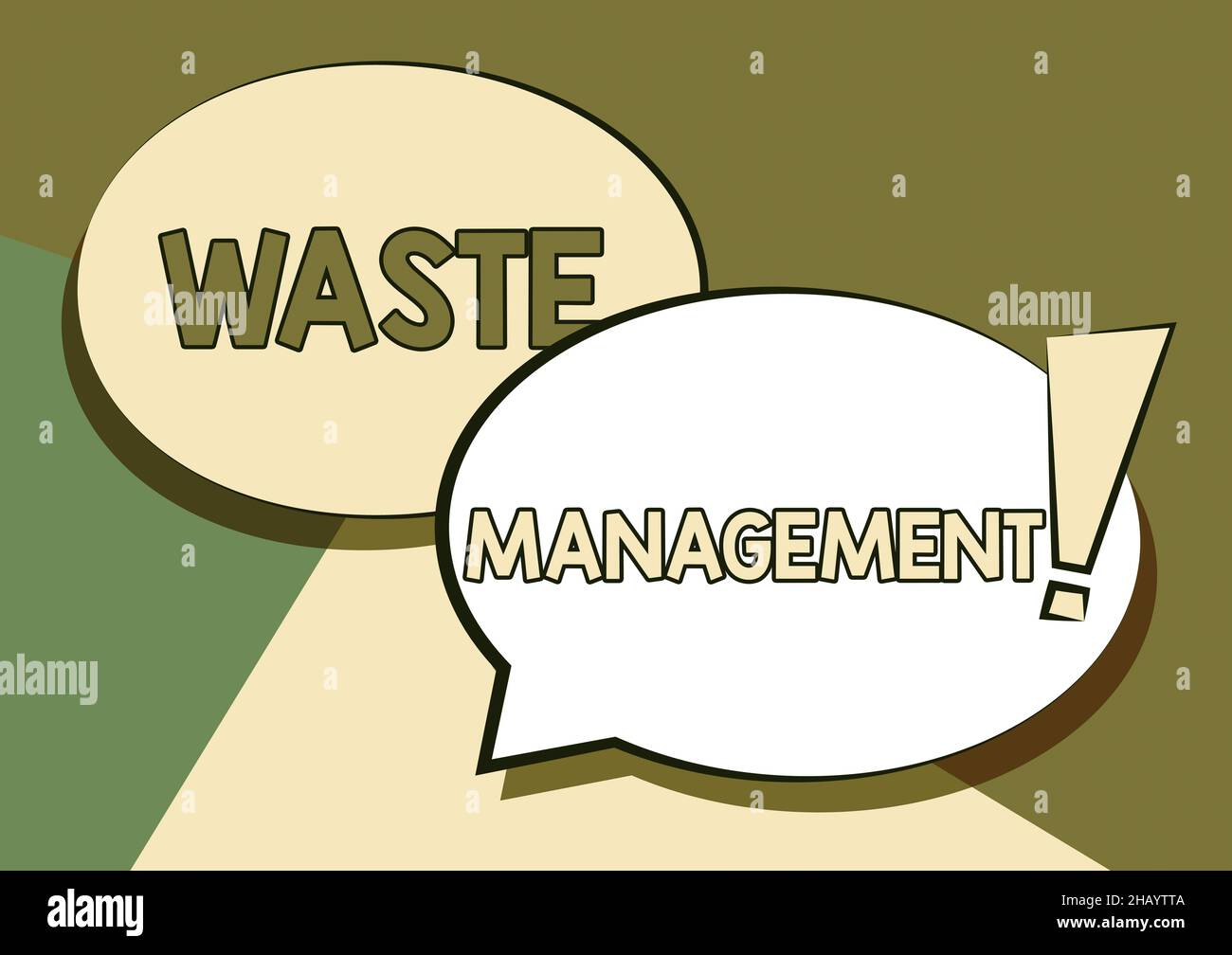 Conceptual caption Waste Management. Word for actions required manage ...
