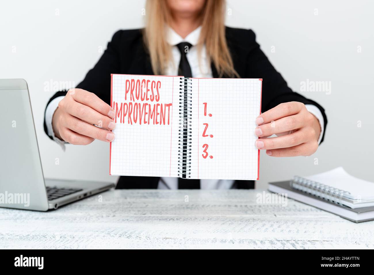 Text caption presenting Process Improvement. Conceptual photo ...