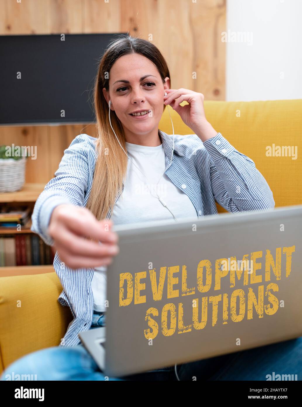 Conceptual caption Development Solutions. Business approach Efficient ...