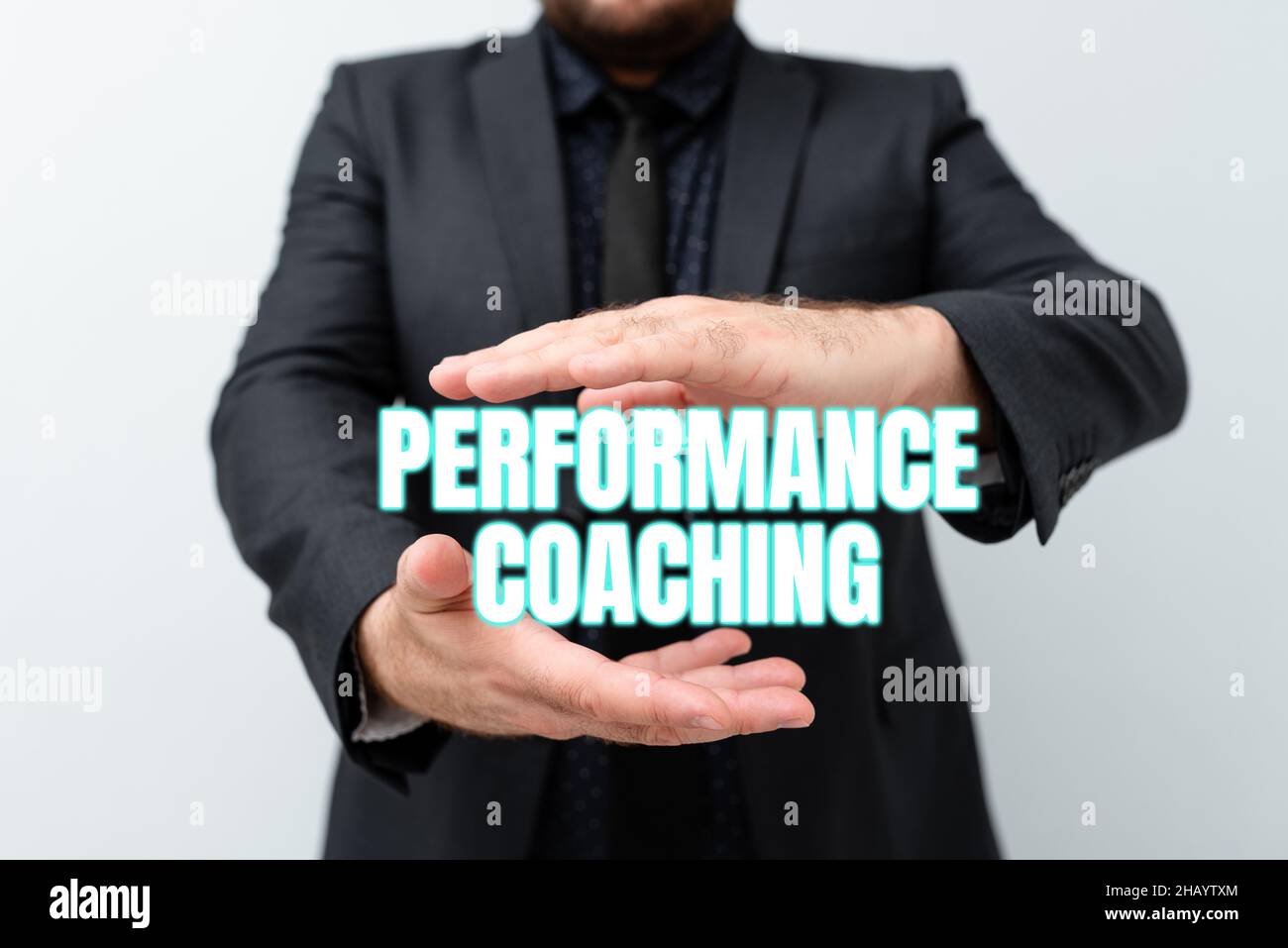 Conceptual caption Performance Coaching. Word Written on Facilitate the ...