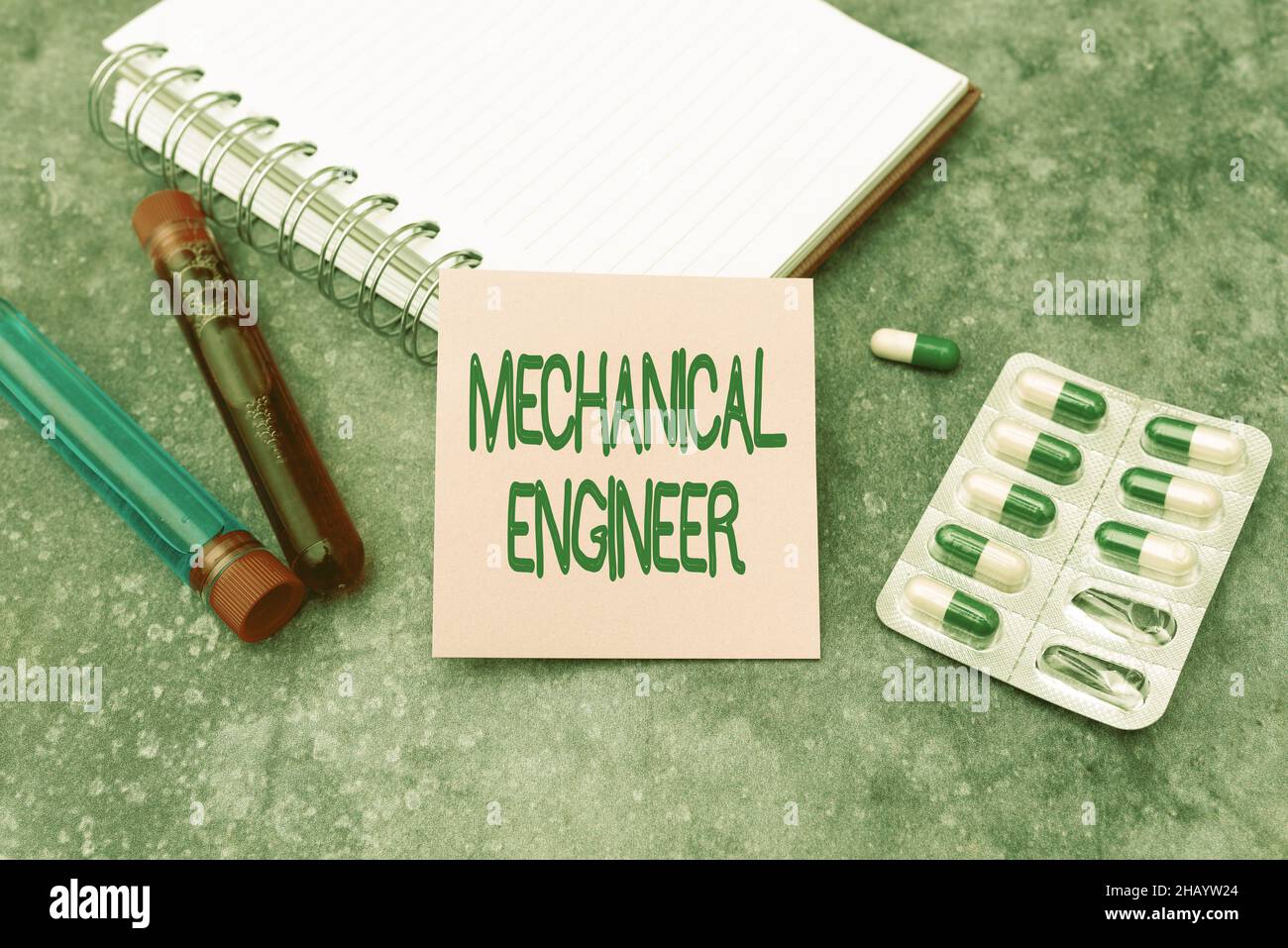 Hand writing sign Mechanical Engineer. Conceptual photo Applied ...