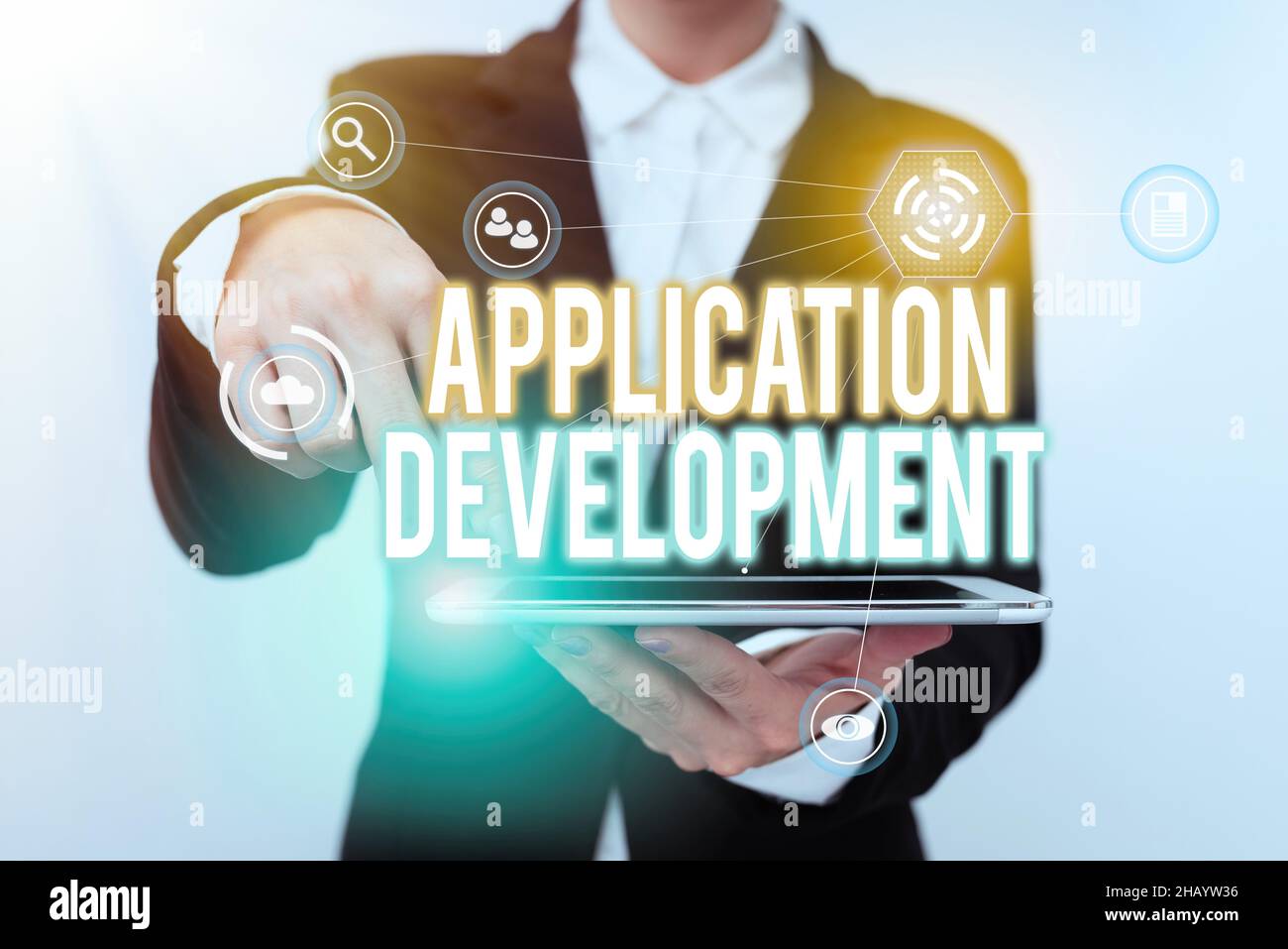 Handwriting Text Application Development Internet Concept Creation Of Computer Apps For Use On