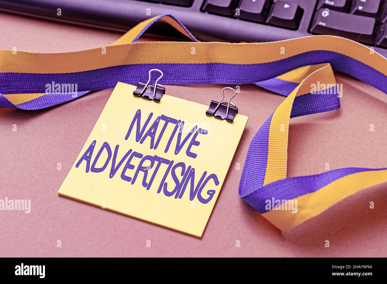 Text sign showing Native Advertising. Conceptual photo Online Paid Ads ...