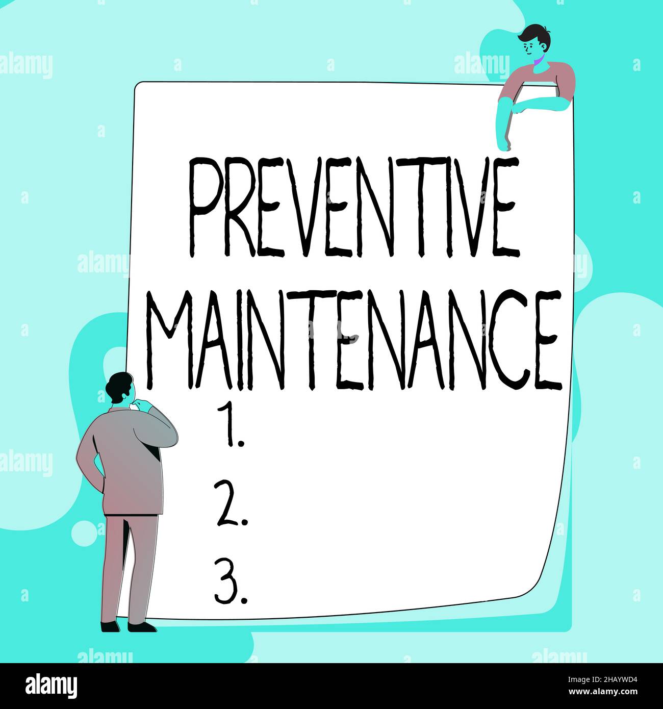 Conceptual caption Preventive Maintenance. Business idea Avoid ...