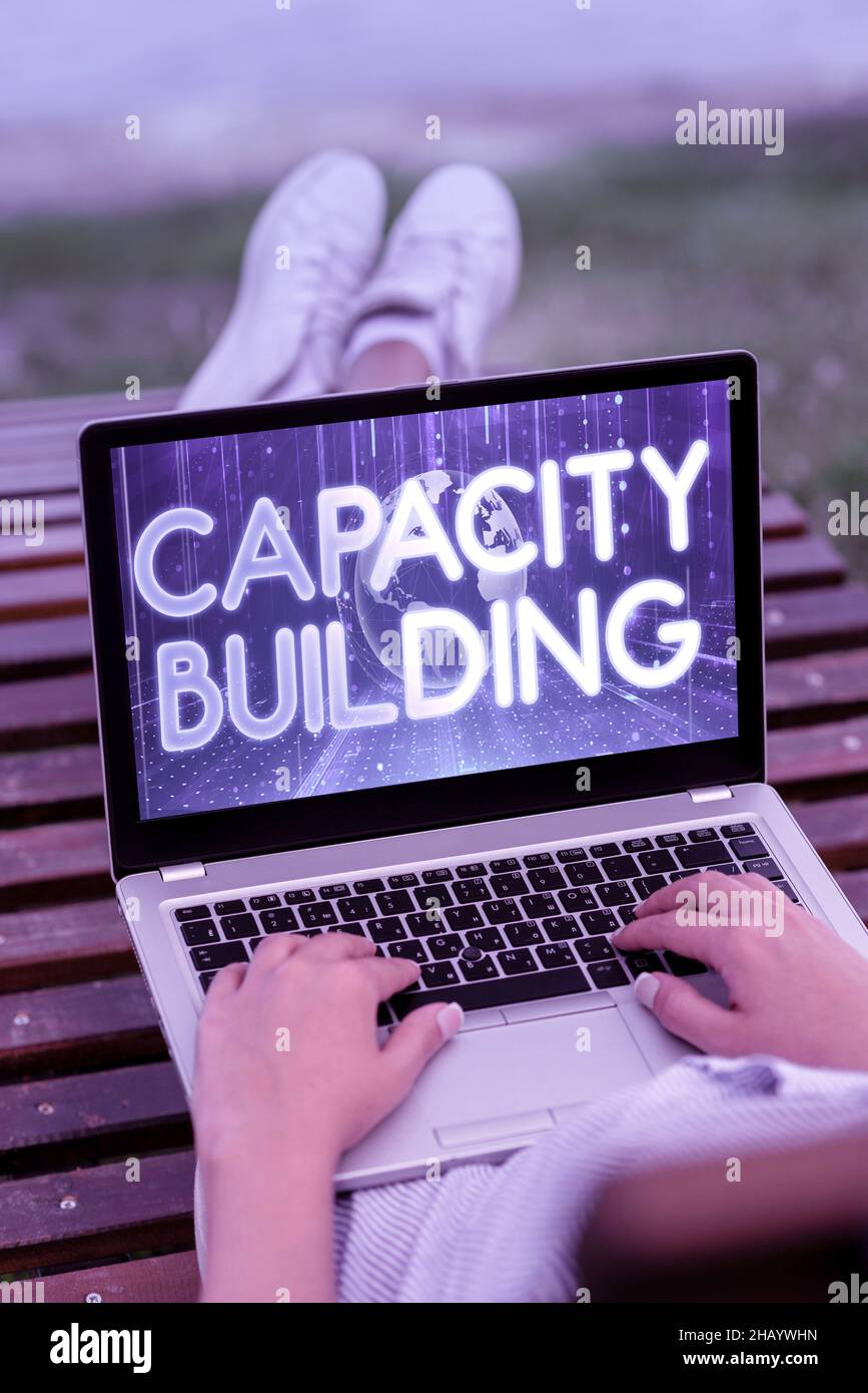 Handwriting text Capacity Building. Word Written on Strengthen the ...