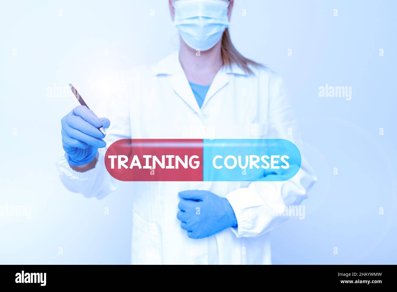 Hand writing sign Training Courses. Business approach is series of ...