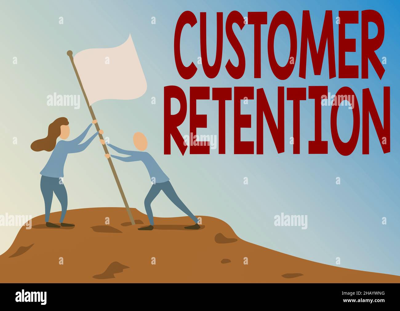Text caption presenting Customer Retention. Word Written on Keeping ...