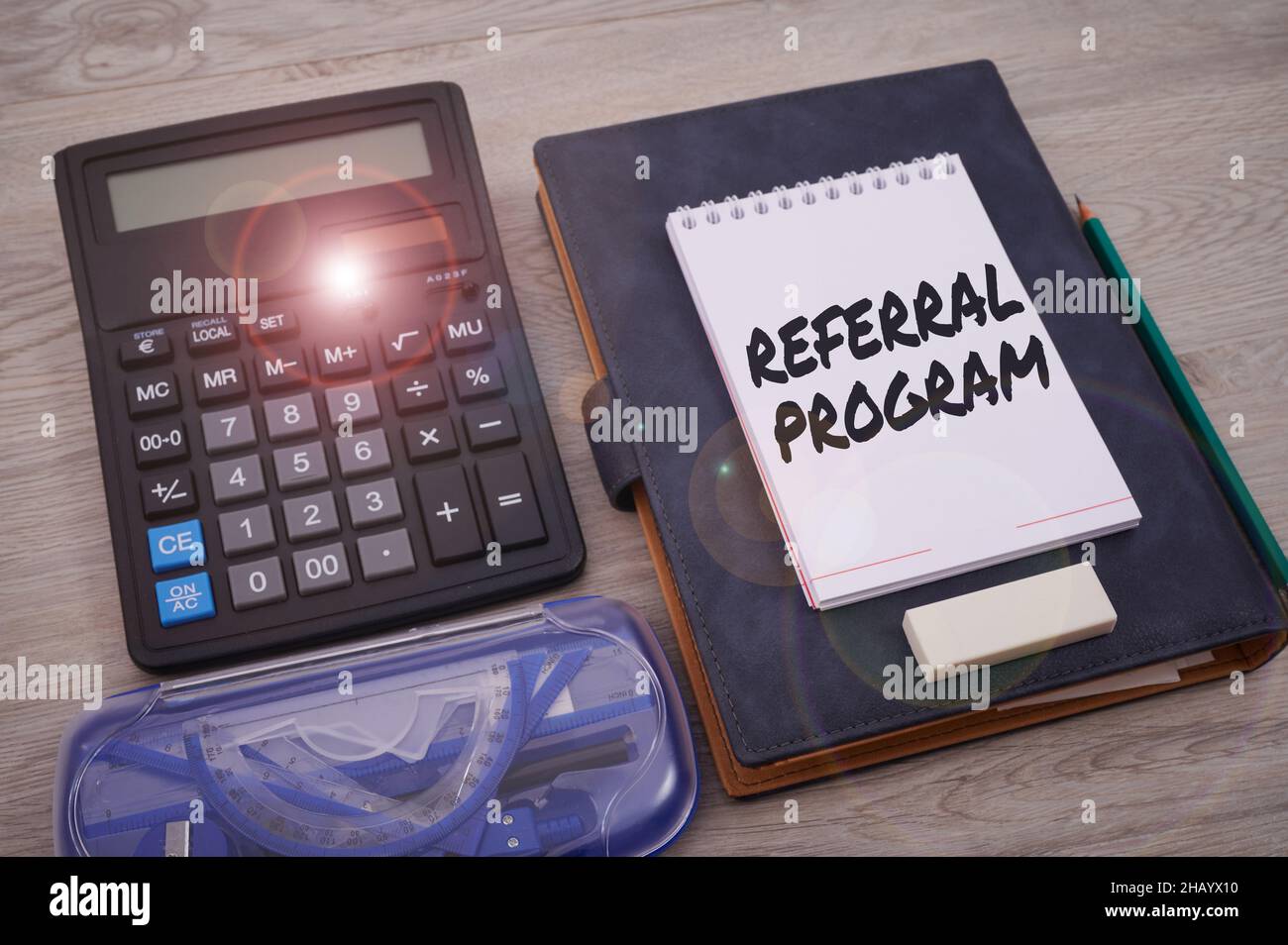 Text showing inspiration Referral Program. Internet Concept sending own ...