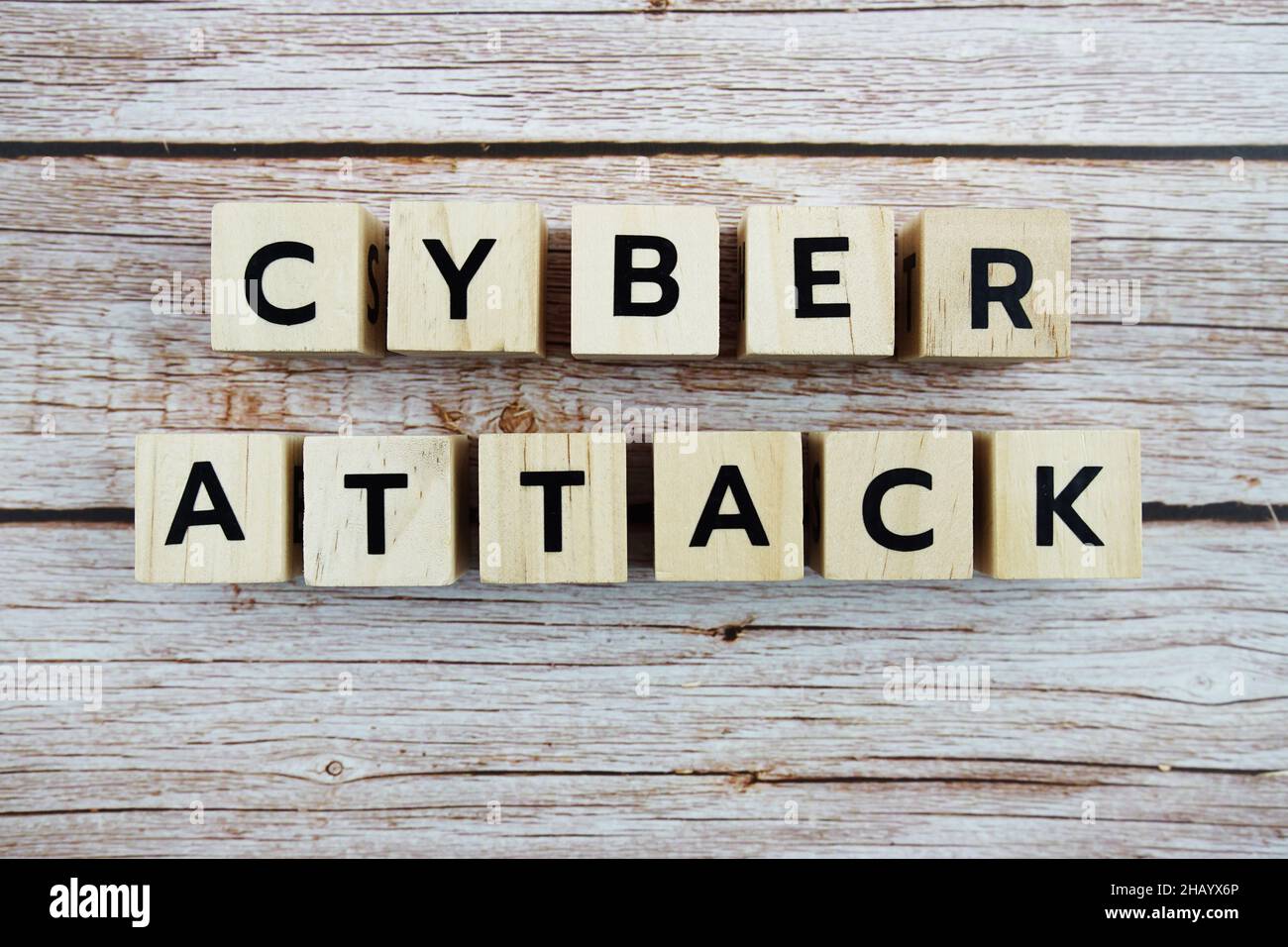 Cyber Attack alphabet letters on wooden background Stock Photo - Alamy