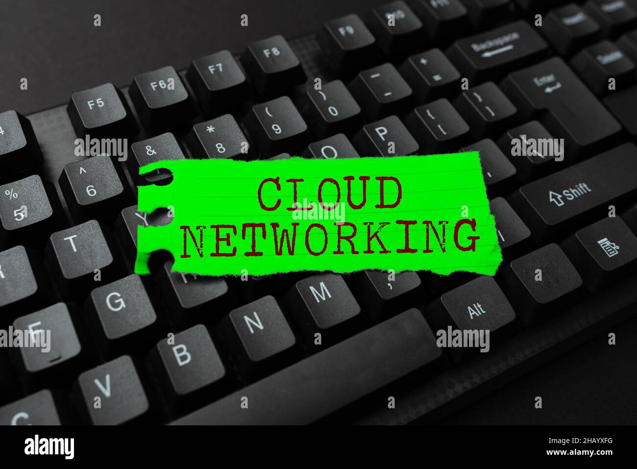 Sign displaying Cloud Networking. Business concept is term describing access of networking ...