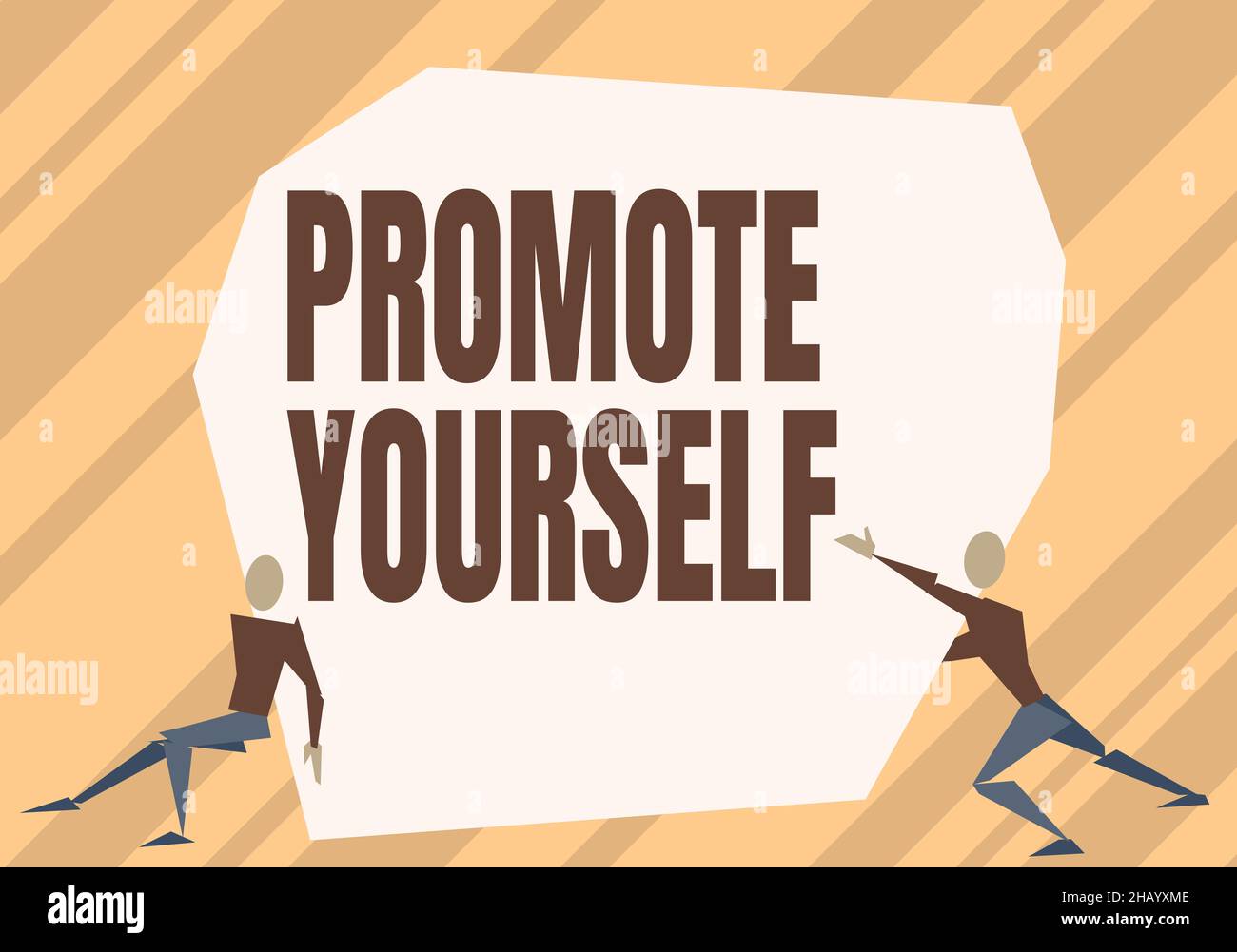 Sign displaying Promote Yourself. Word Written on market and introduce ...