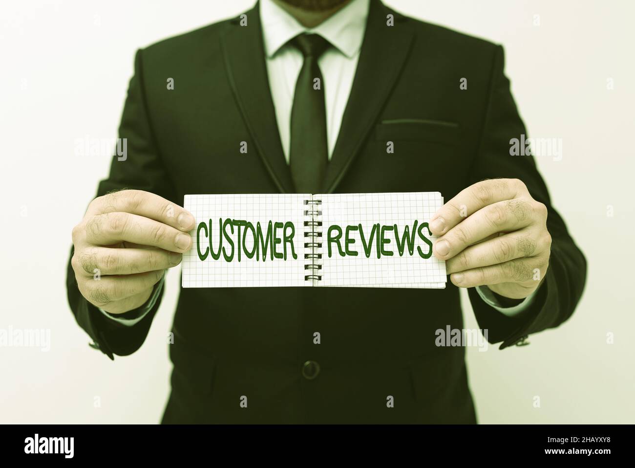 Hand writing sign Customer Reviews. Concept meaning review of product ...