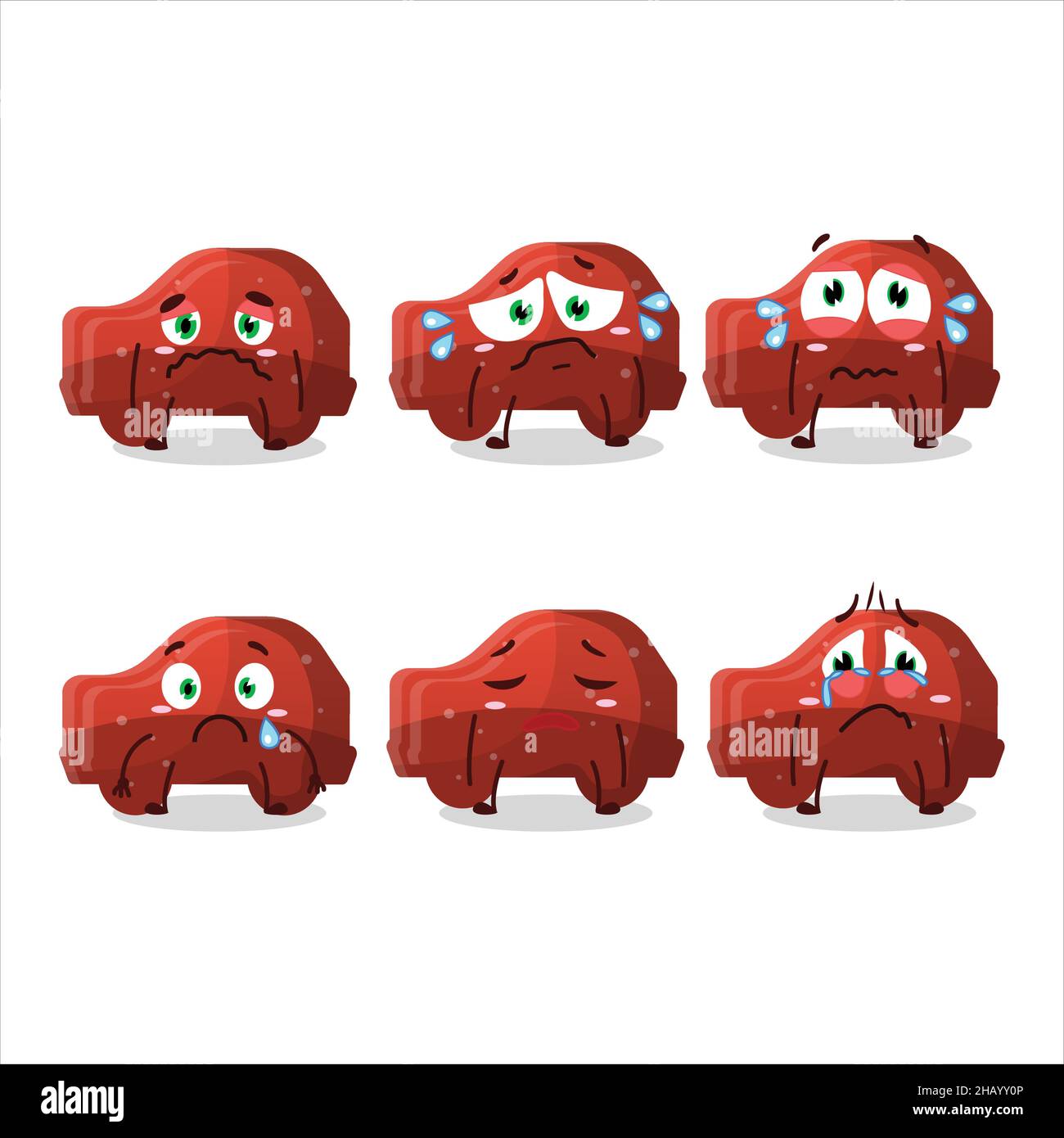 Sad red car Stock Vector Images - Alamy