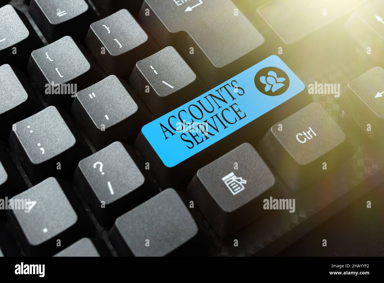 Inspiration showing sign Accounts Service. Business overview accessing ...