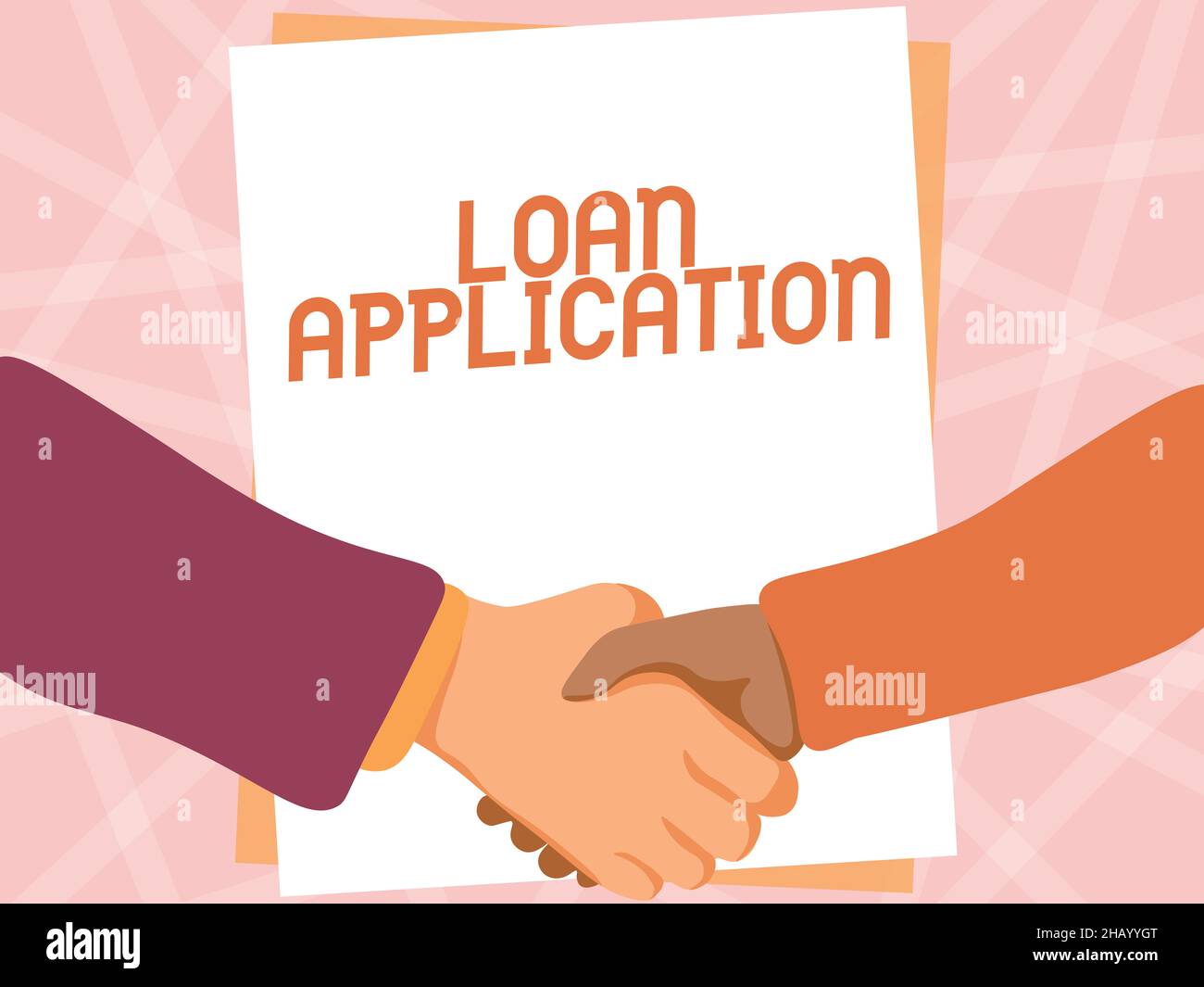 Handwriting text Loan Application. Internet Concept Document that ...