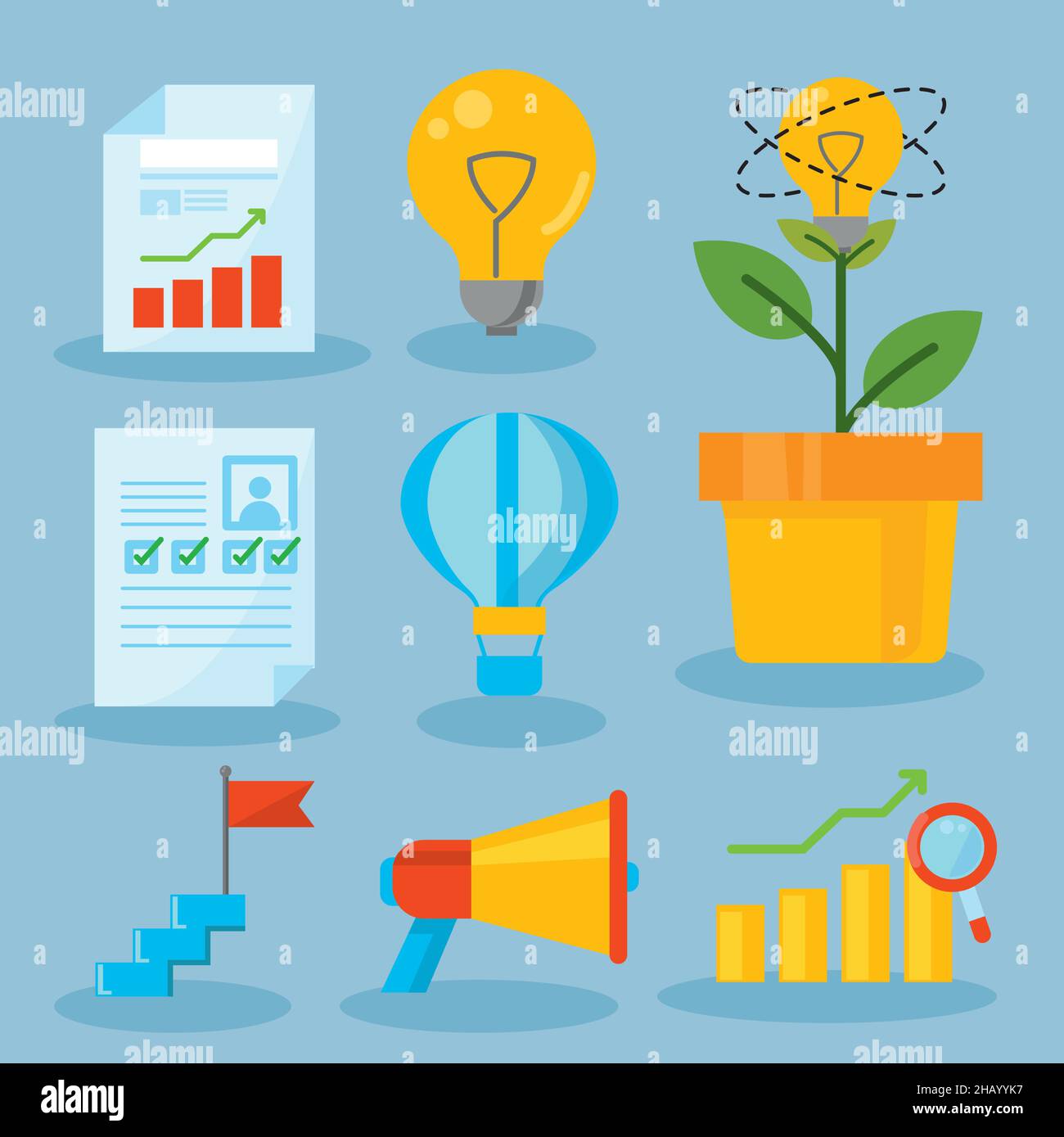 set of eight entrepreneurship icons Stock Vector Image & Art - Alamy