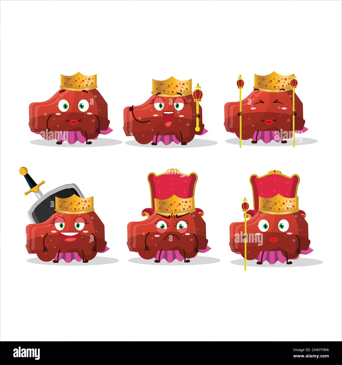 Queen and her magic clothes cartoon of red car gummy candy wearing ...