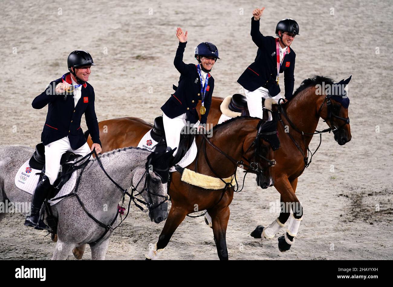 File photo dated 02-08-2021 of Great Britain’s Laura Collett, Tom ...
