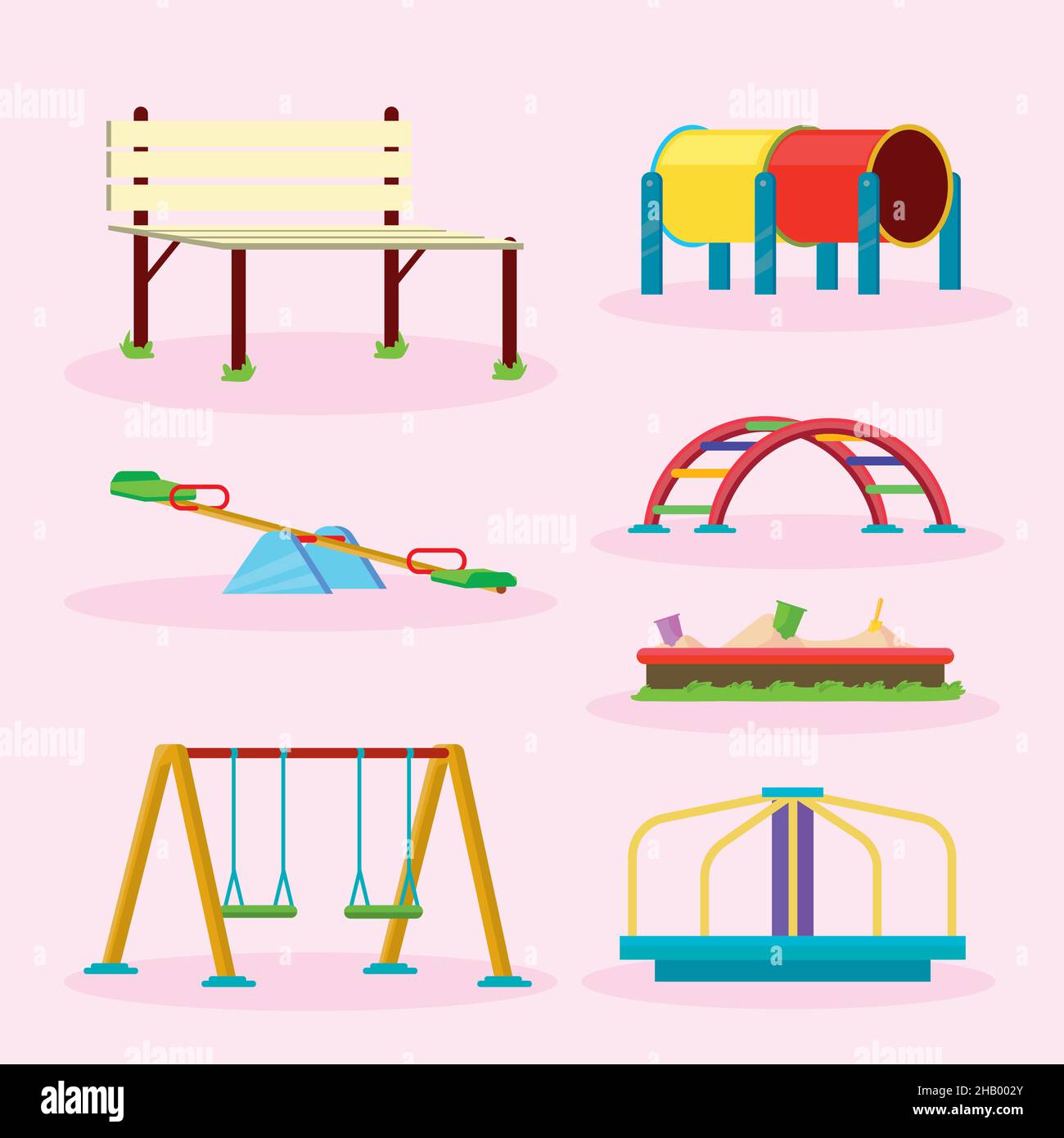 set of six playground items Stock Vector Image & Art - Alamy