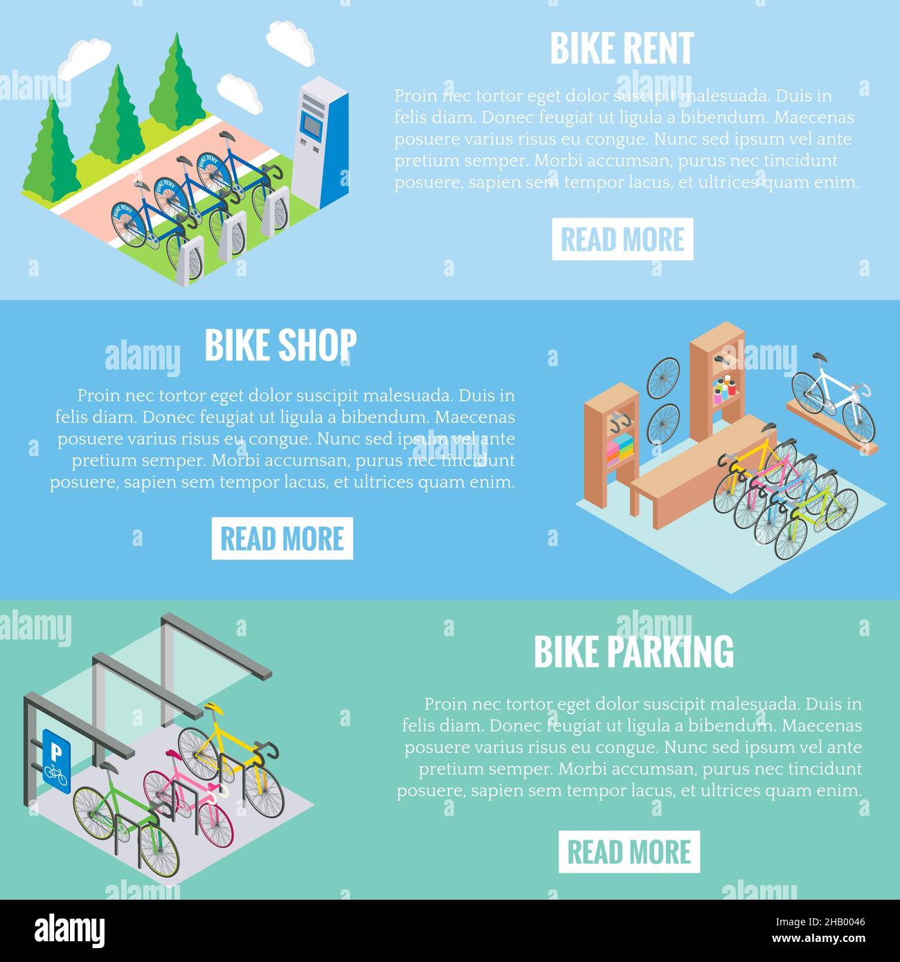 Bike Shop Banners Stock Vector Images Alamy
