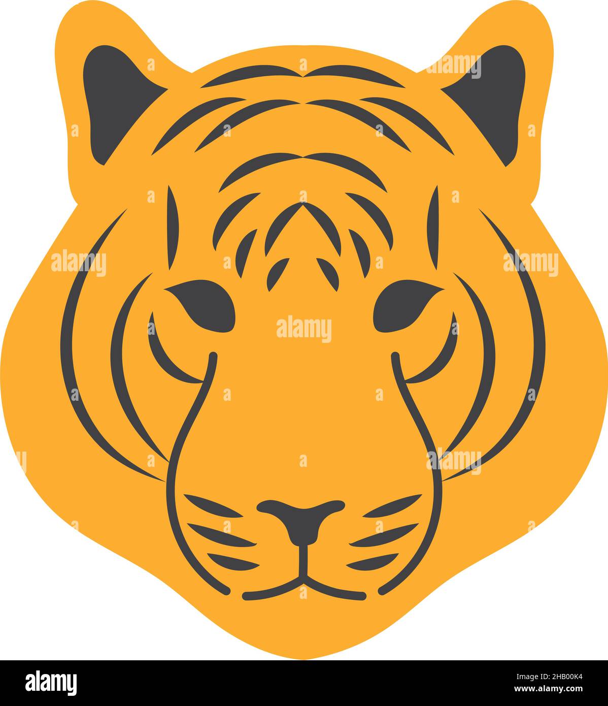 tiger head icon on white background Stock Vector Image & Art - Alamy