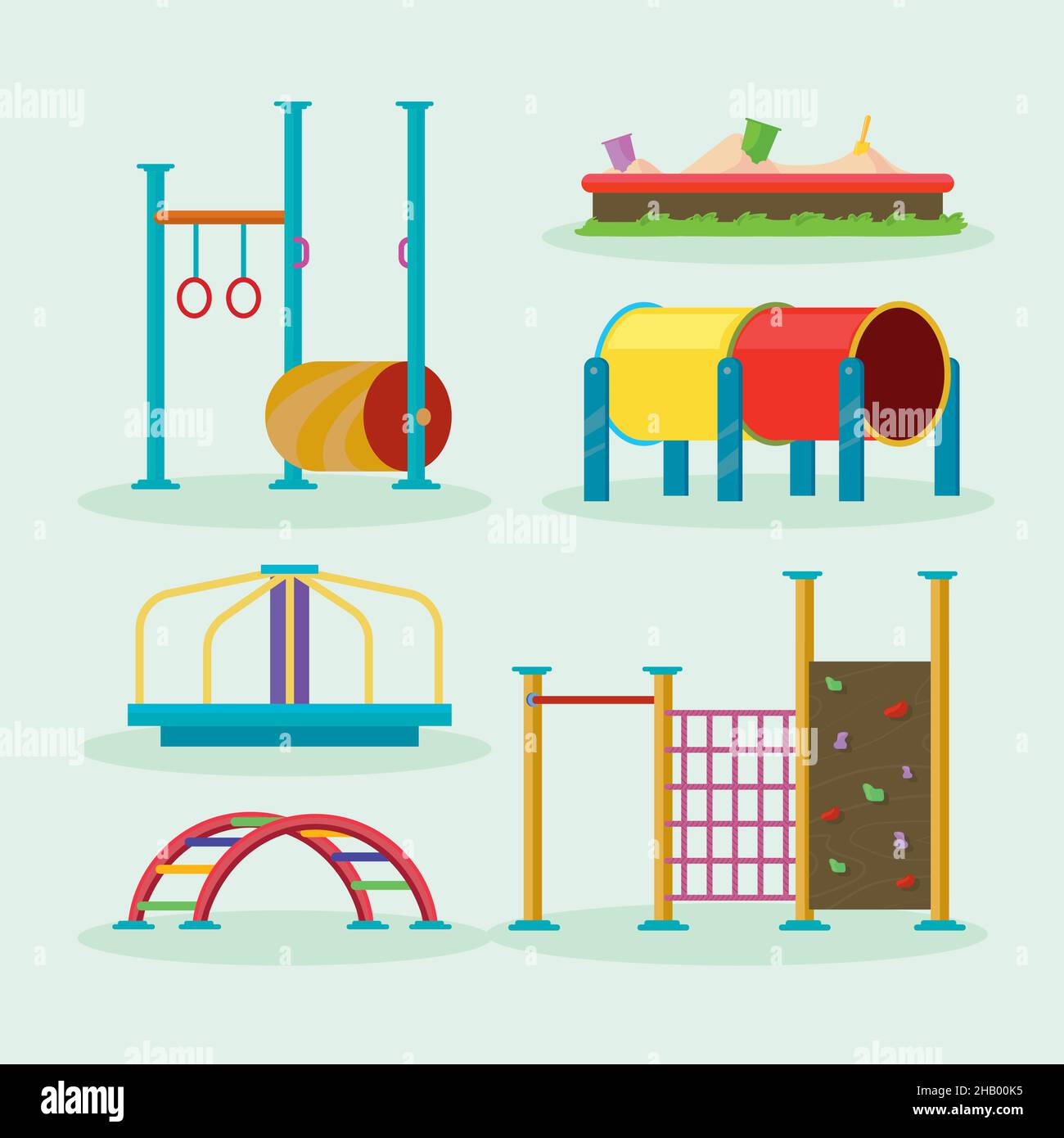 set of six playground icons Stock Vector Image & Art - Alamy
