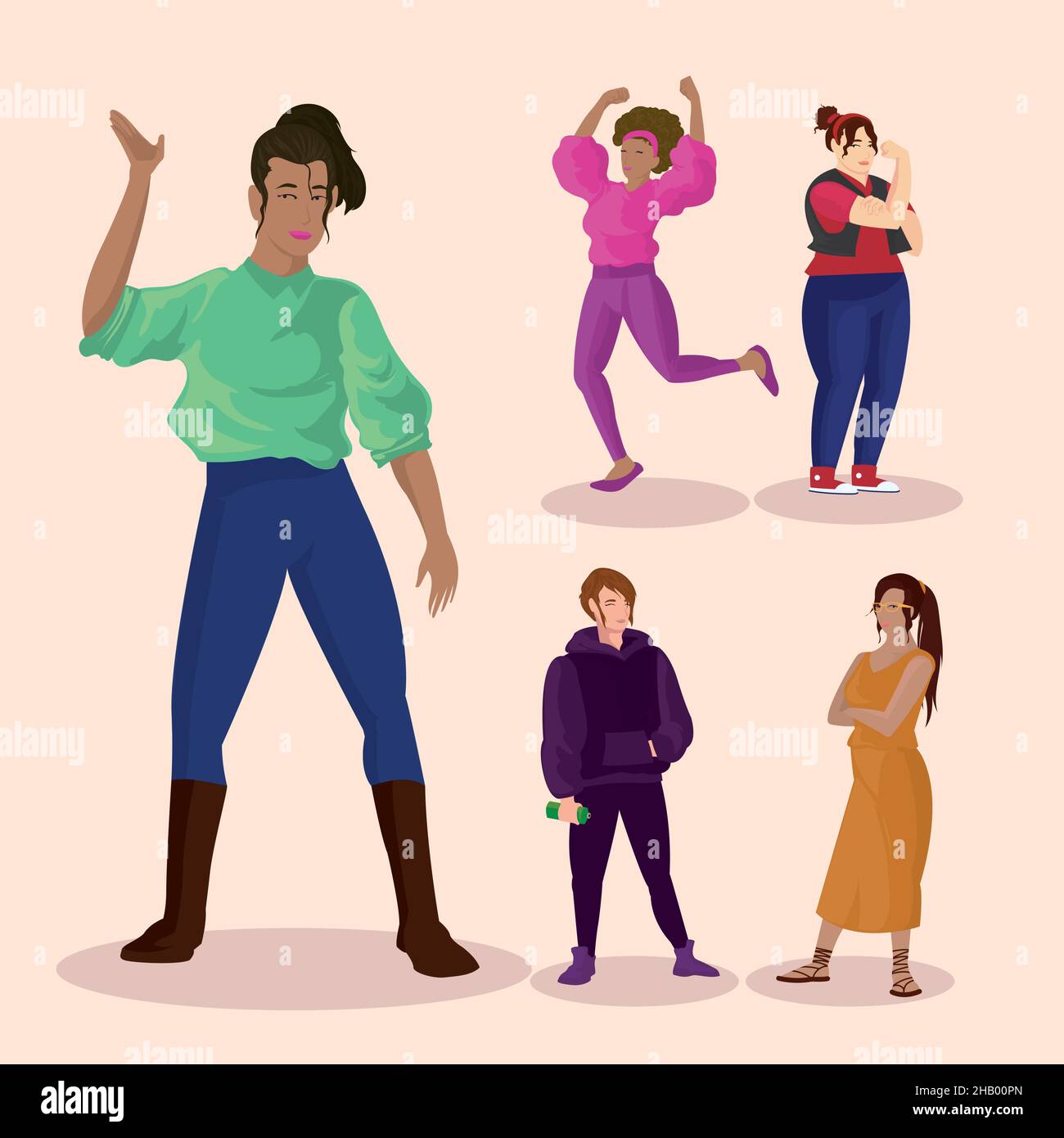 Empowered women Stock Vector Images - Alamy