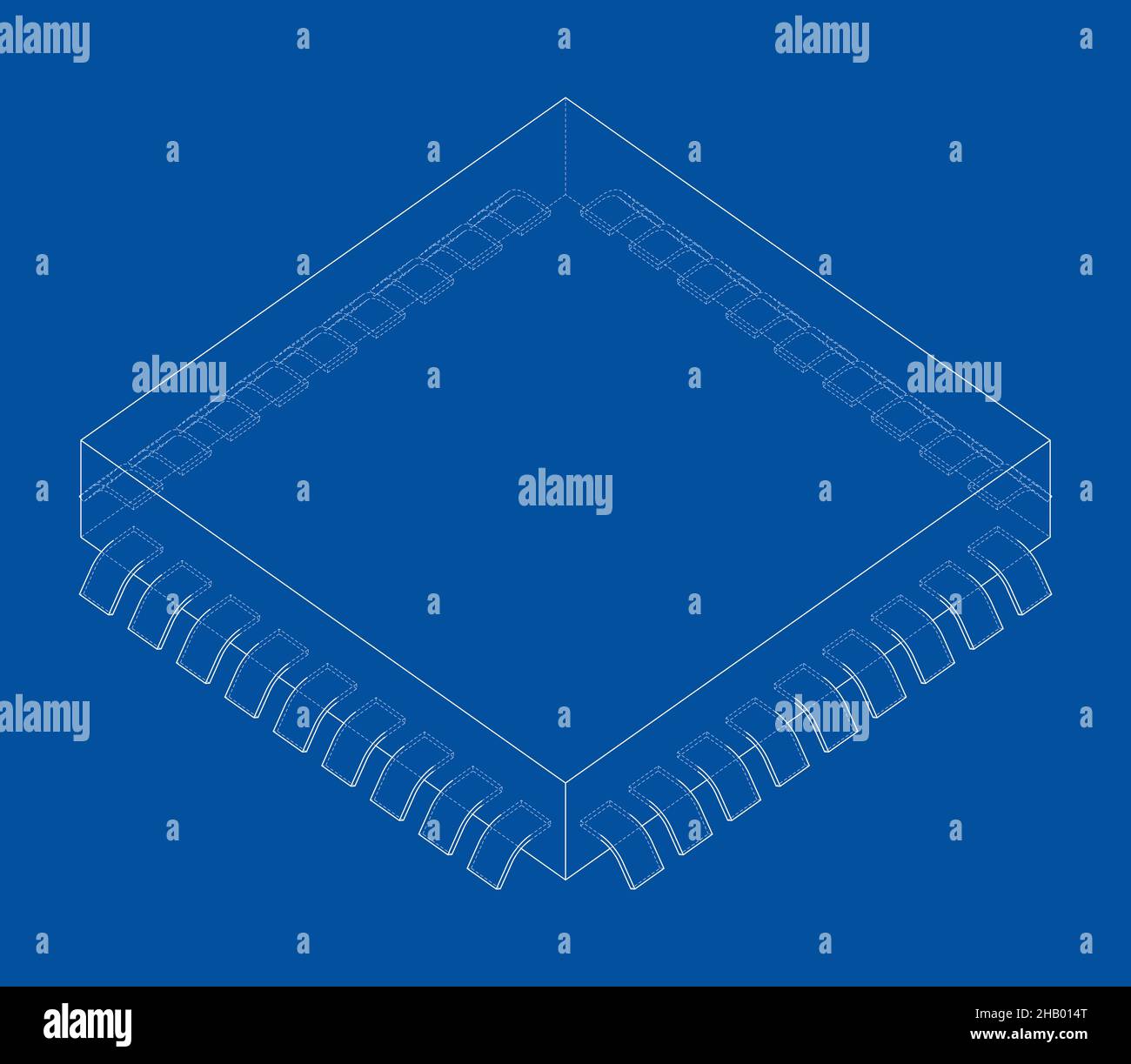 3D microchip. 3d illustration Stock Photo - Alamy