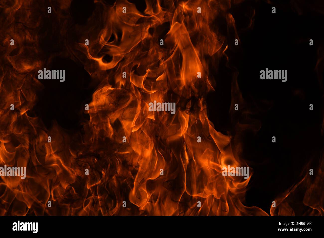 Texture of fire on a black background. Abstract fire flame background ...