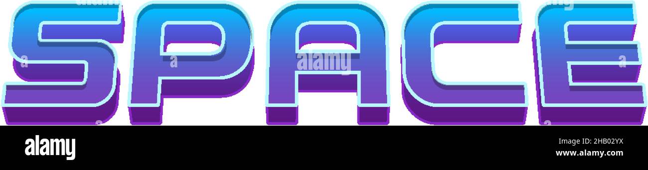 Space word logo design illustration Stock Vector Image & Art - Alamy