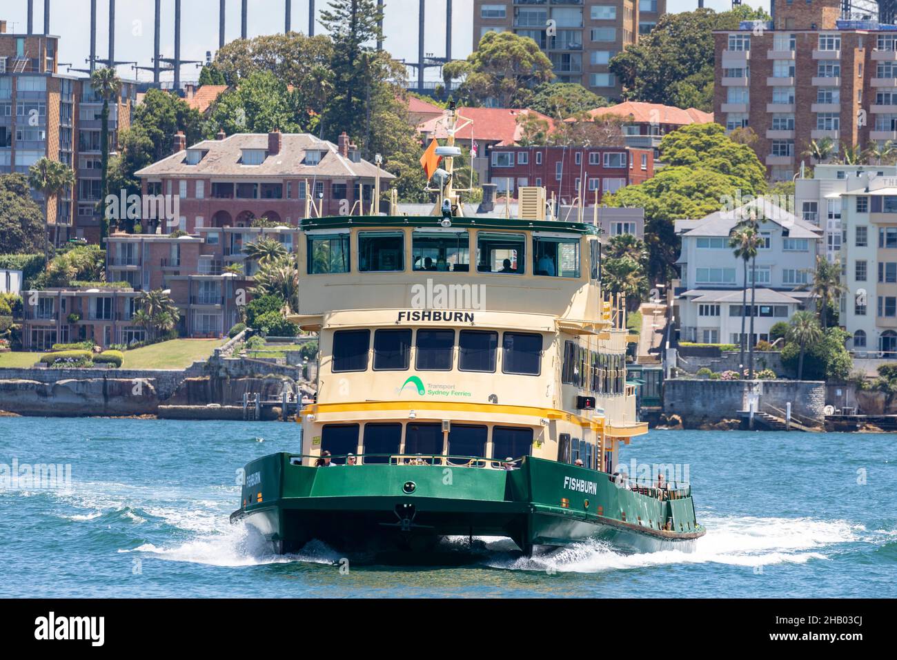 Sydney ferry Fishburn on Sydney Harbour,NSW,Australia heading towards ...