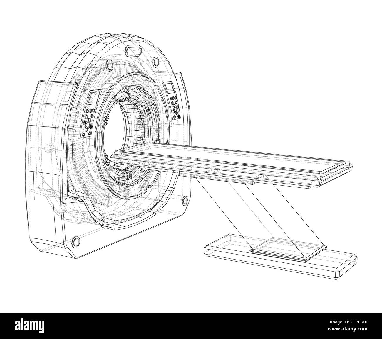 3d illustration of a MRI machine Stock Photo - Alamy