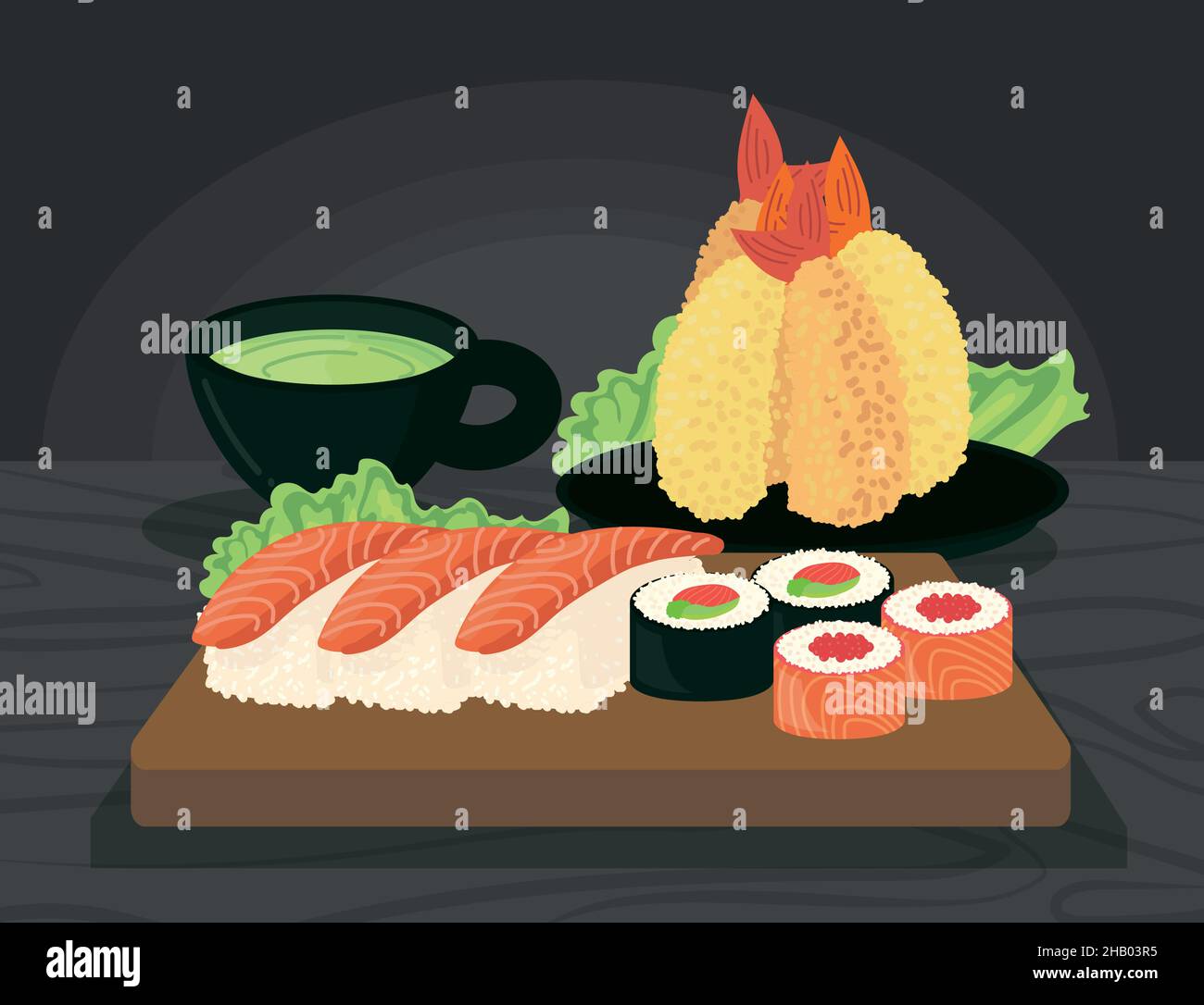 japanese food cartel with items Stock Vector Image & Art - Alamy