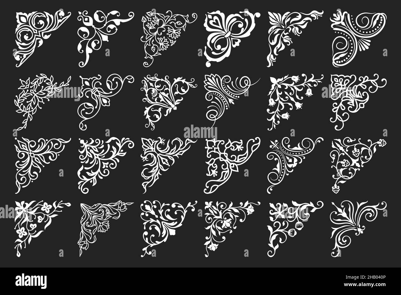 Vintage Filigree Corner Border