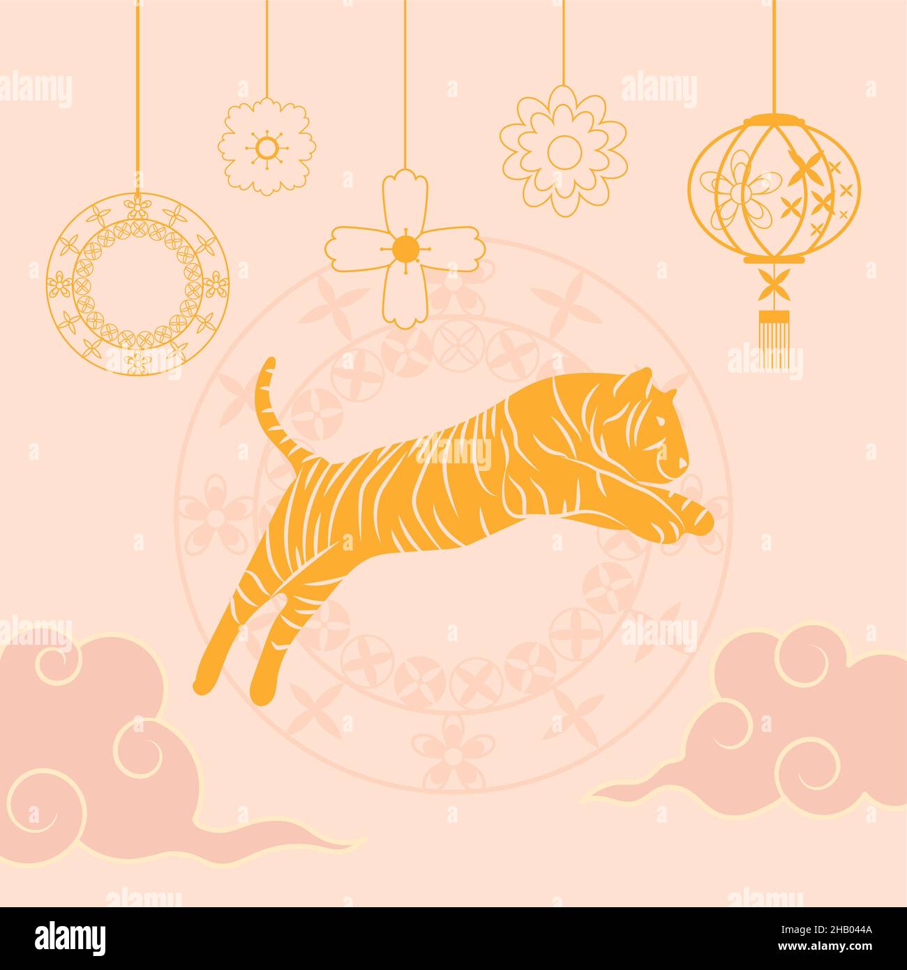 chinese new year of tiger illustration Stock Vector Image & Art - Alamy