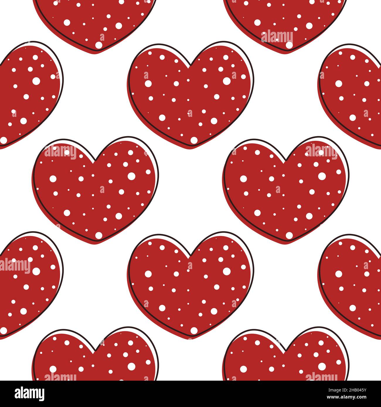 Red hearts speckled seamless pattern Stock Vector Image & Art - Alamy