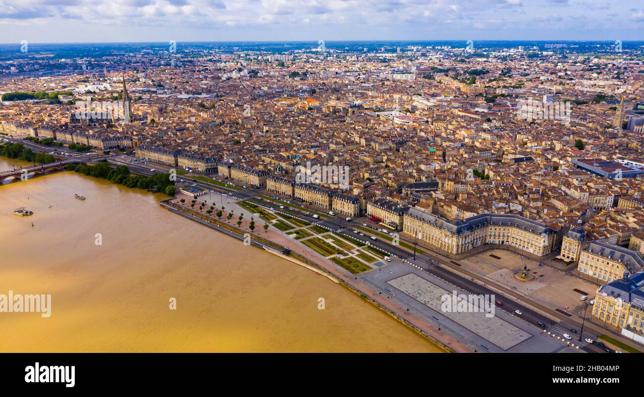Aerial view of Bordeaux cityscape Stock Photo - Alamy