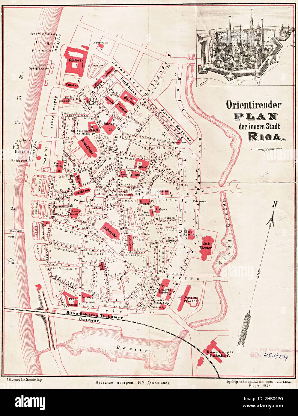 Riga Map, Old Riga Map, Old Riga City, Retro Riga Map, Vintage Riga ...