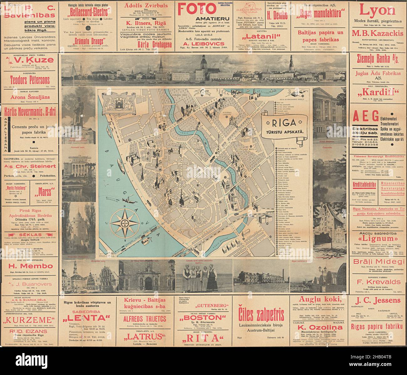 Riga Map, Old Riga Map, Old Riga City, Retro Riga Map, Vintage Riga ...
